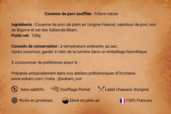 Couenne de porc soufflée - Sokarn - Viandes séchées